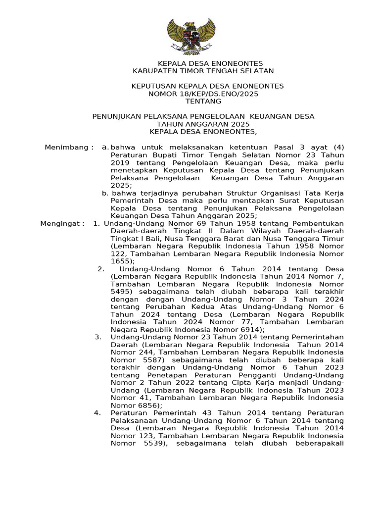 Surat Keputusan PPKD 2025 | PDF