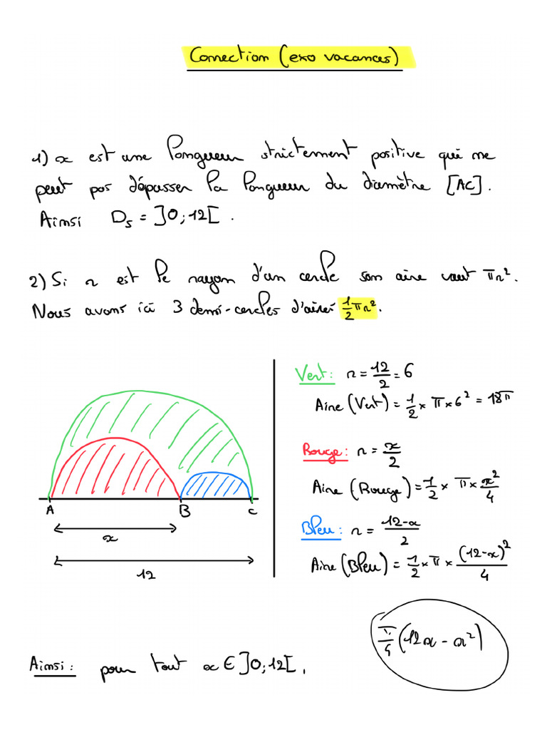 Correction (Exo Vacances) | PDF
