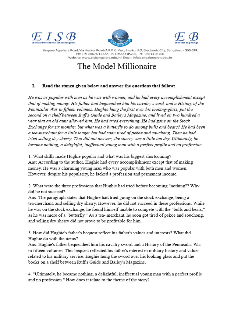 The Model Millionaire | PDF | Happiness