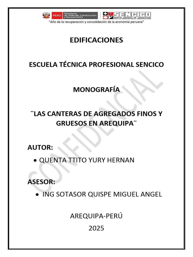 Monologia de Materiales de Construccion | PDF | Cantera | Minería