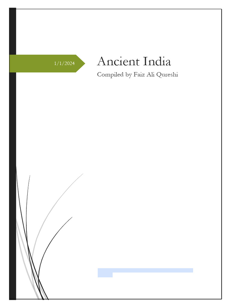 Ancient India Notes by Faiz V 3 | PDF | Vedas | Paleolithic