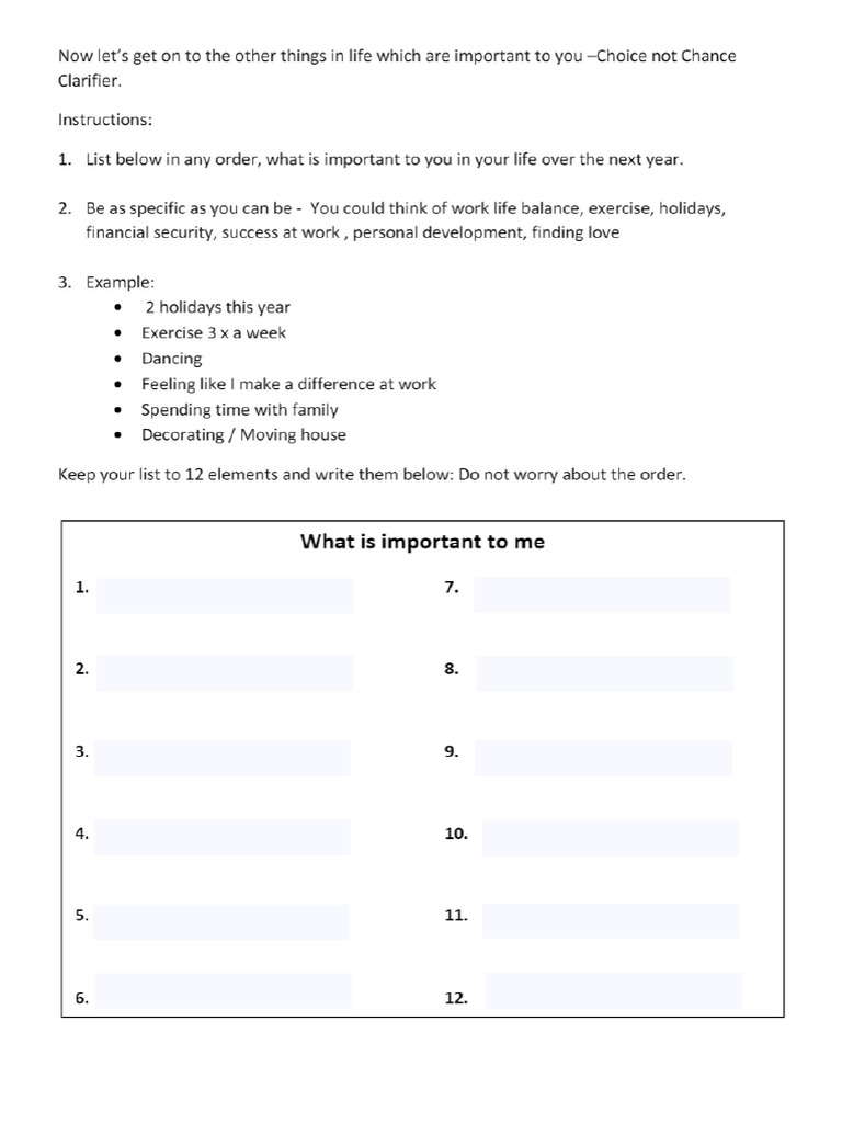 Choice Not Chance Clarifier | PDF