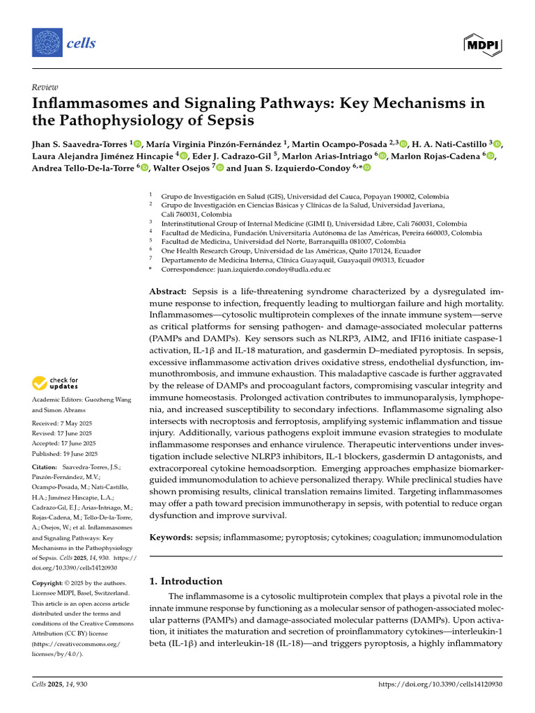 Inflammasomes and Signaling Pathways: Key Mechanisms in The ...