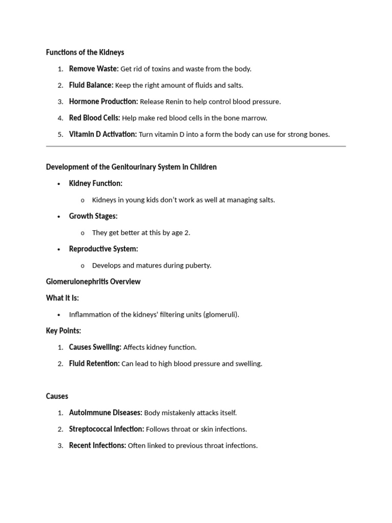 Functions of The Kidneys | PDF | Edema | Kidney