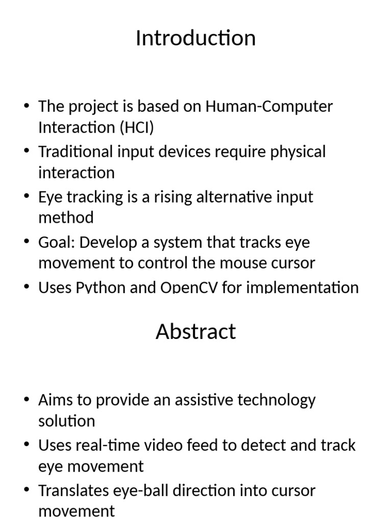 Eye-Controlled Cursor System | PDF