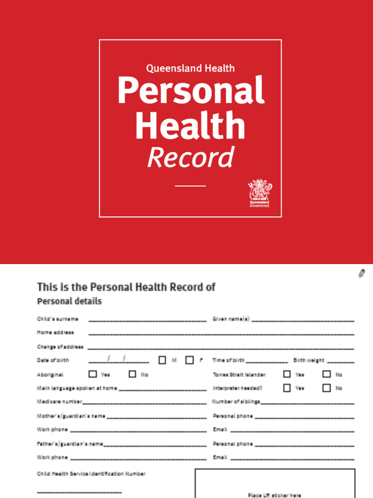 Personal Health Record Booklet | PDF | Childbirth | Infants