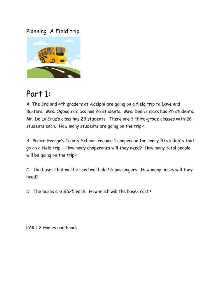 Planning A Field Trip | PDF