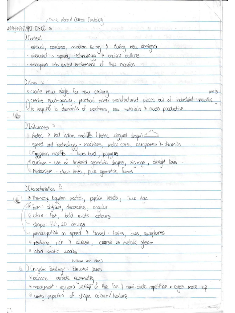 Design Movements Summaries - Art Deco | PDF