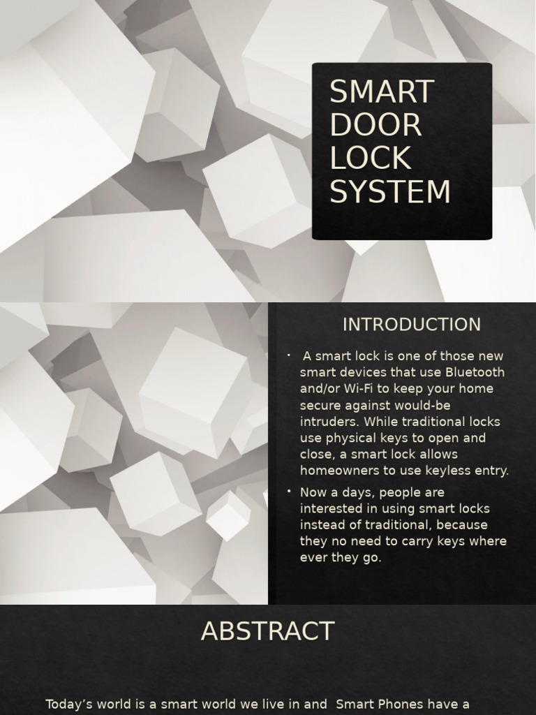 SMART DOOR Lock System | PDF | Home Automation | Computing