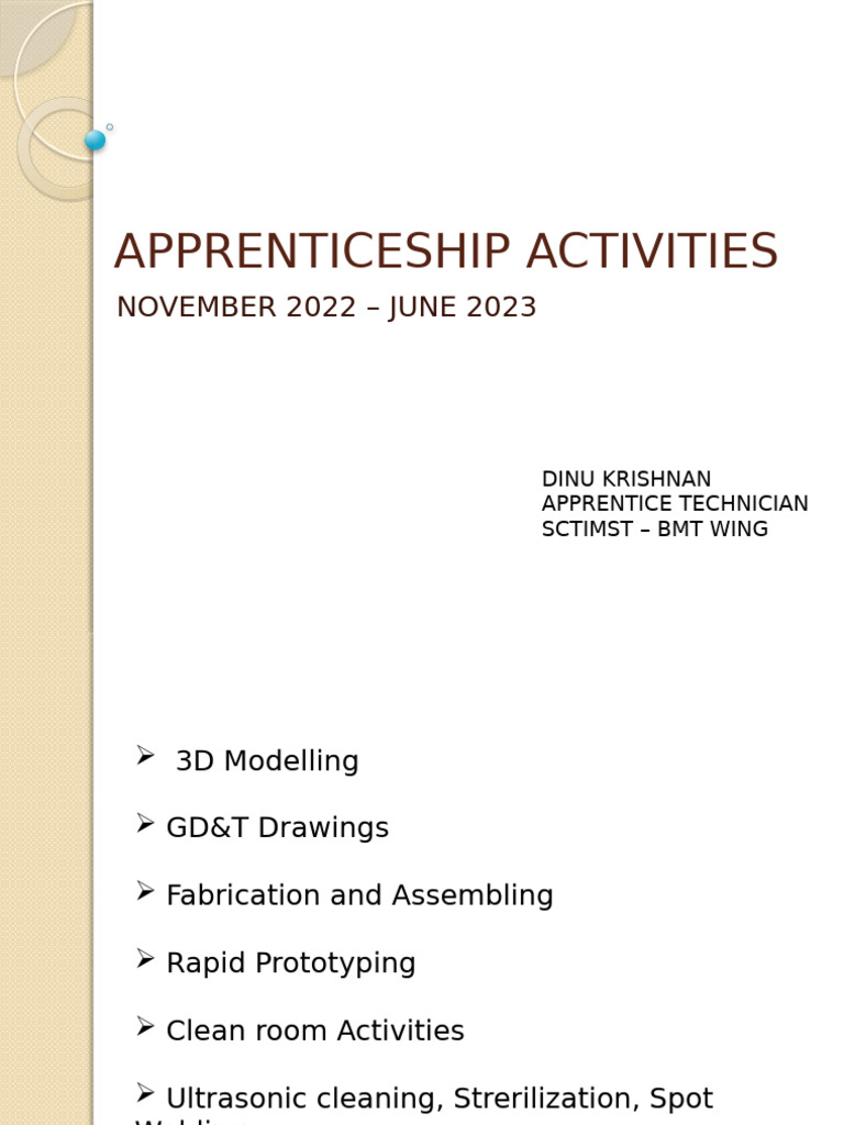 Apprenticeship Activities Overview 2022-2023 | PDF