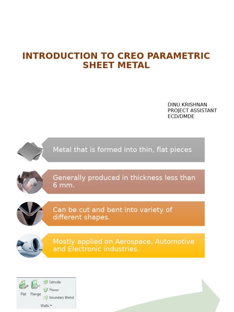 Introduction To Creo Sheetmetal | PDF