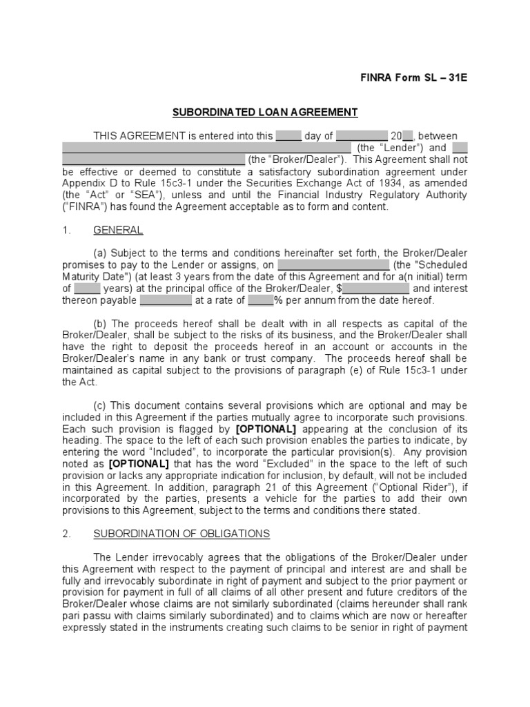 FINRA Form SL - 31E (Cash, Equity) | PDF | Broker Dealer | Security ...