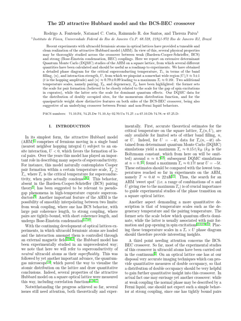 The 2D Attractive Hubbard Model The 2D Attractive Hubbard Model and The ...