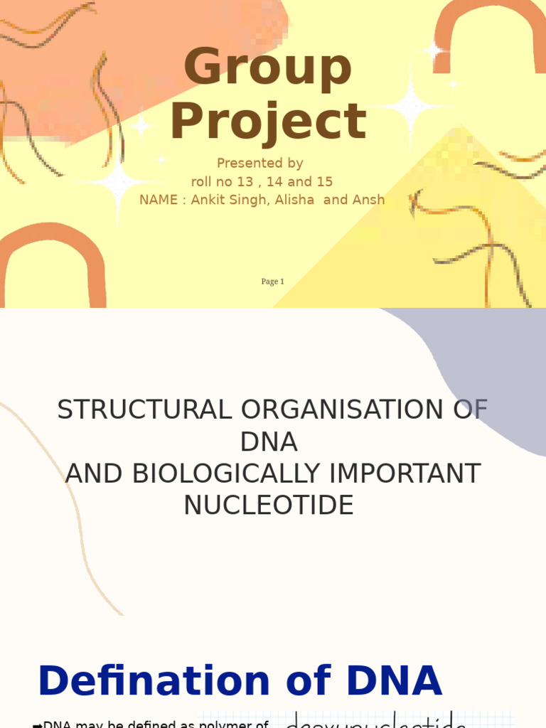 Structural Organisation of Dna and Biologically Important Nucleotide ...