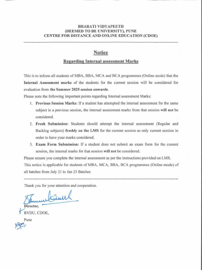 Notice - IA Marks | PDF