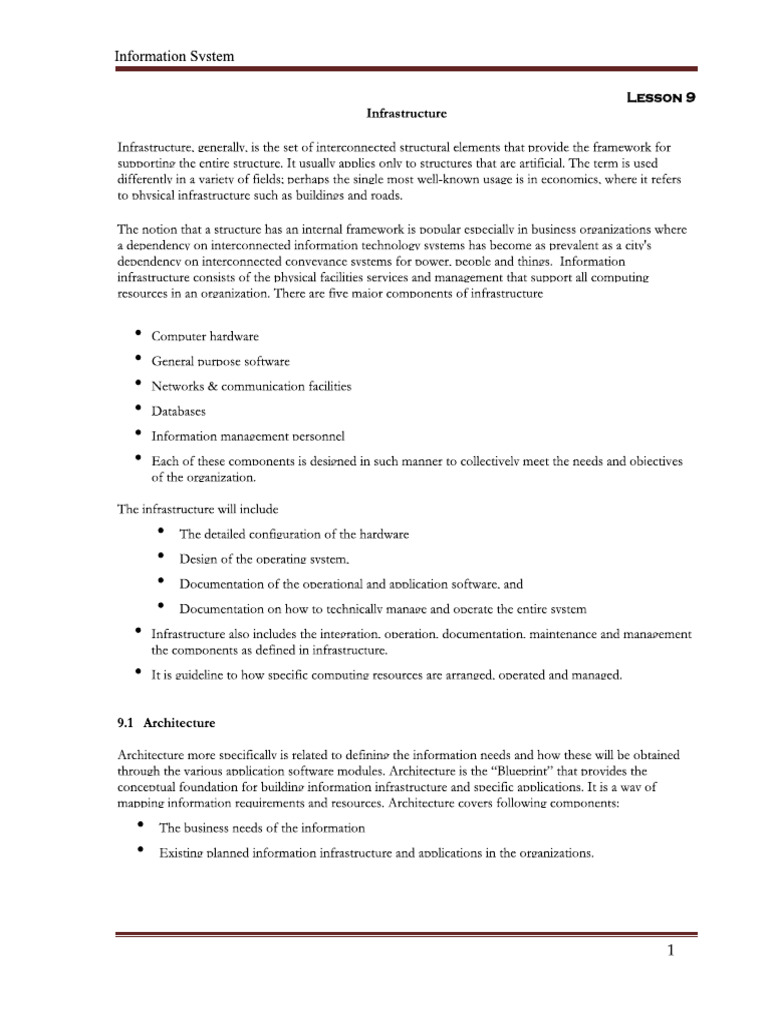 Information Systems Lesson 09 | PDF