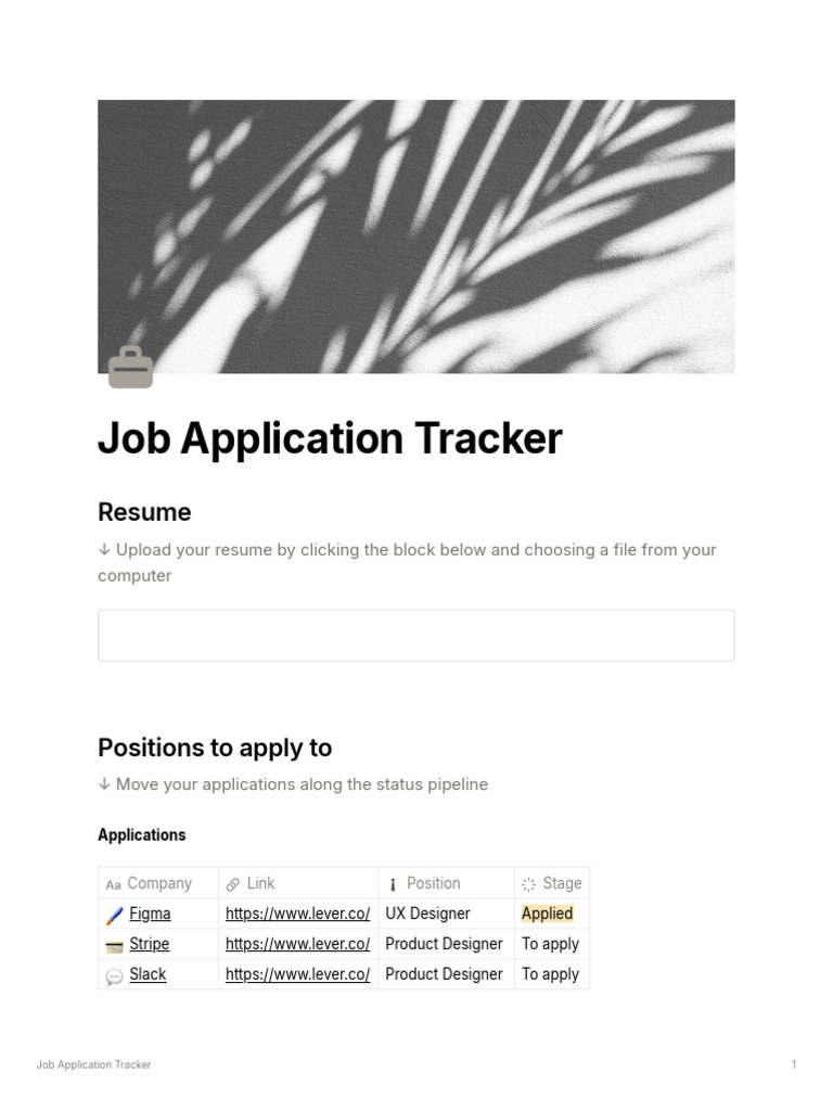 Job Application Tracker | PDF
