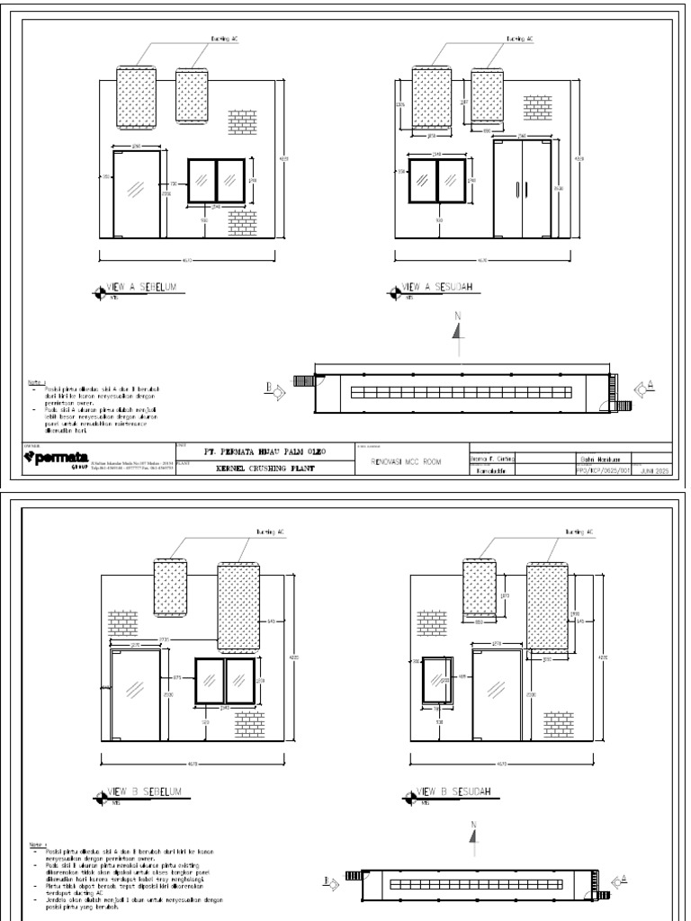 Gambar Kerja Renovasi MCC KCP | PDF