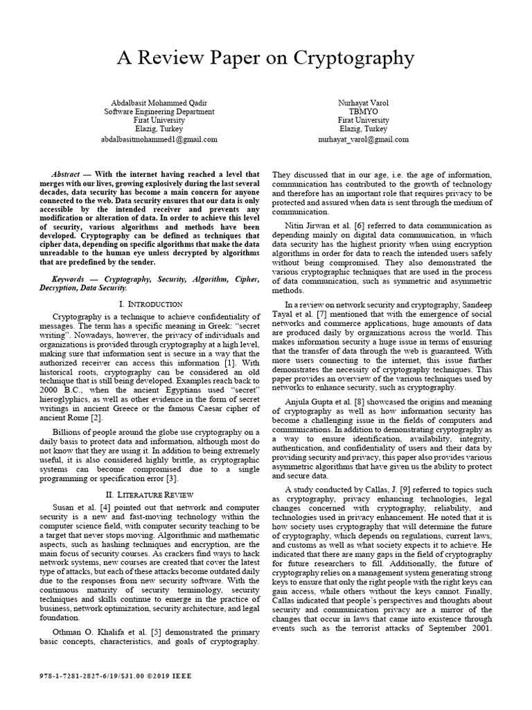 Overview of Cryptography Techniques | PDF | Cryptography | Encryption