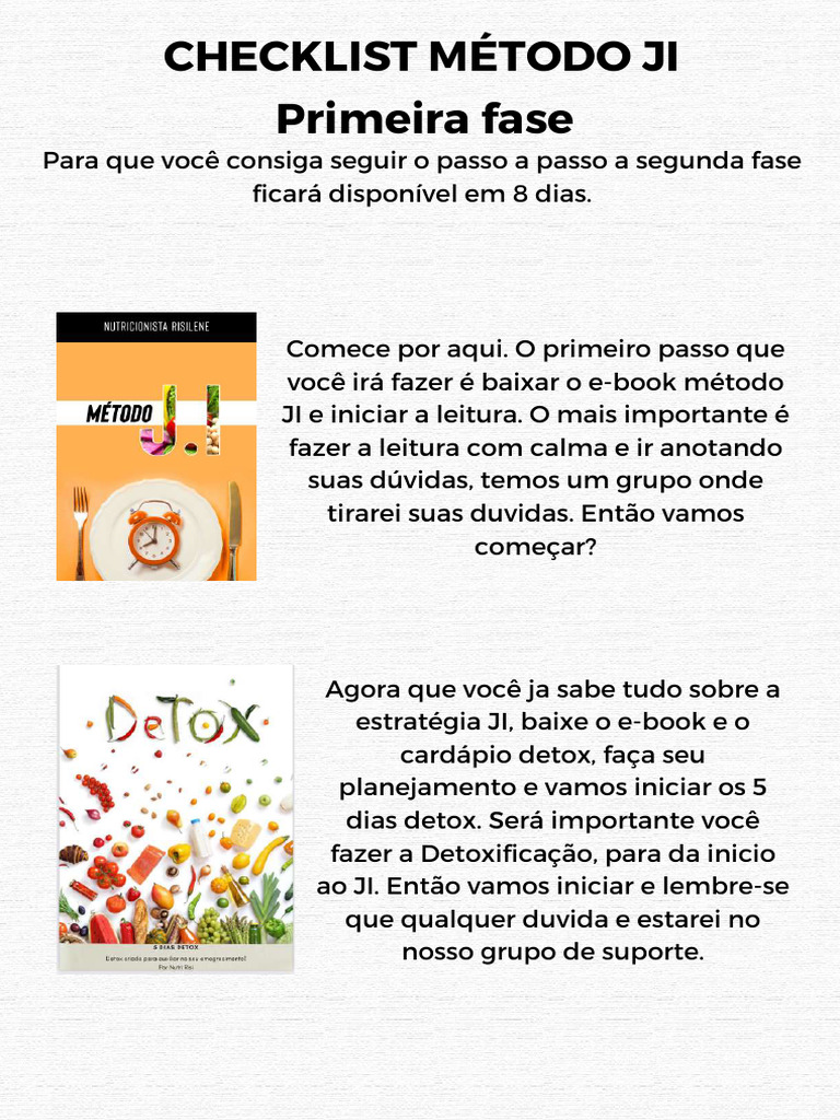 Checklist Metodo Ji Compressed | PDF | Vegetarianismo