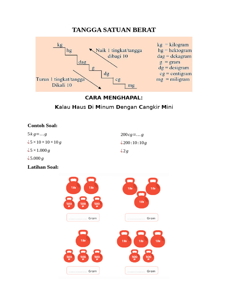 TANGGA SATUAN BERAT | PDF