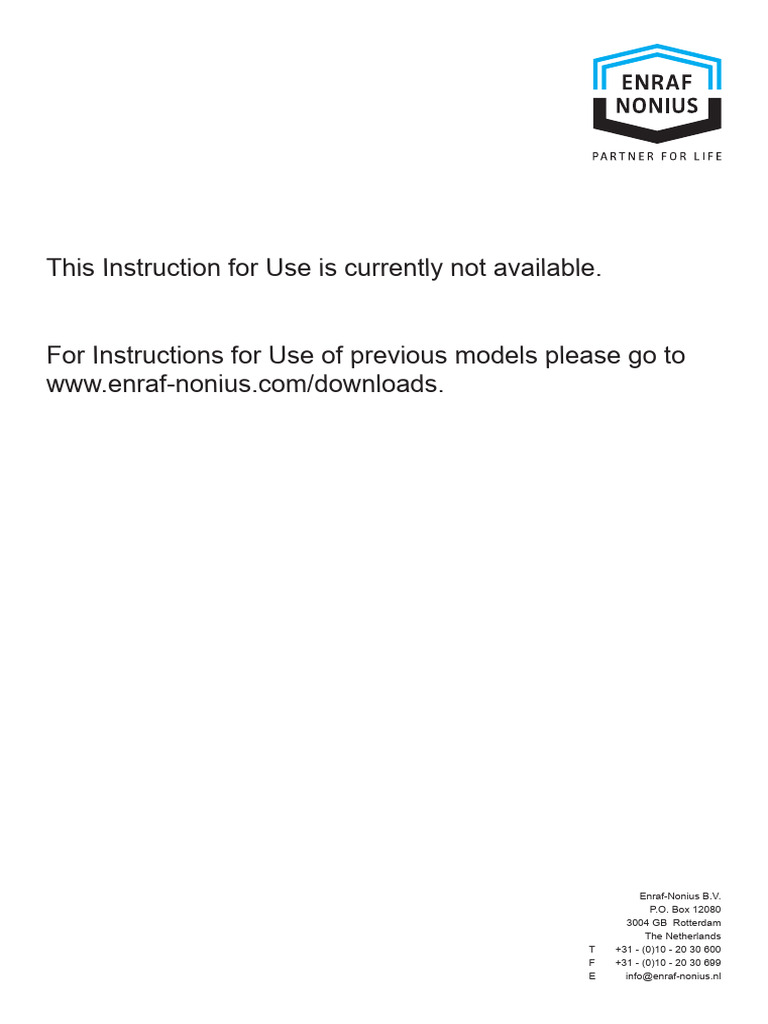 Instruction For Use Not Available | PDF