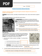 Peppered Moth Survival Simulation Game | PDF