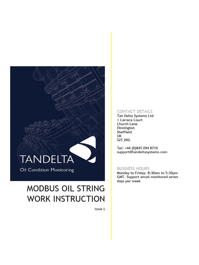 Modbus Oil String Work Instruction | PDF | String (Computer Science) | Computer Data