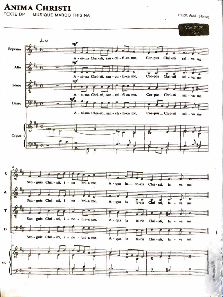 Anima Christi | PDF | Singing | Vocal Music