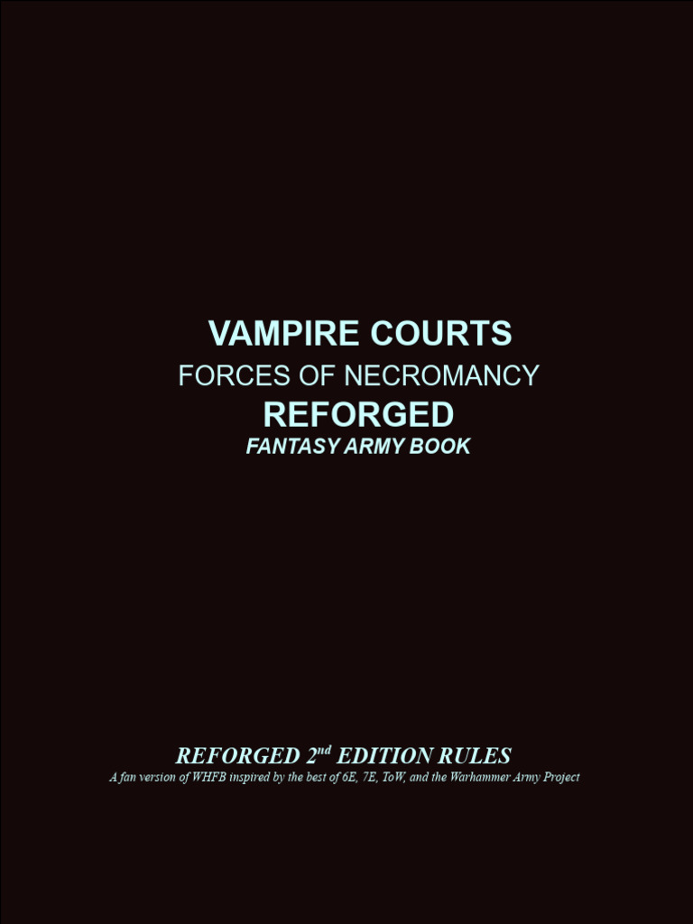 RFB2E - Vampire Courts (Necromancy) V.2.01 | PDF | Necromancy
