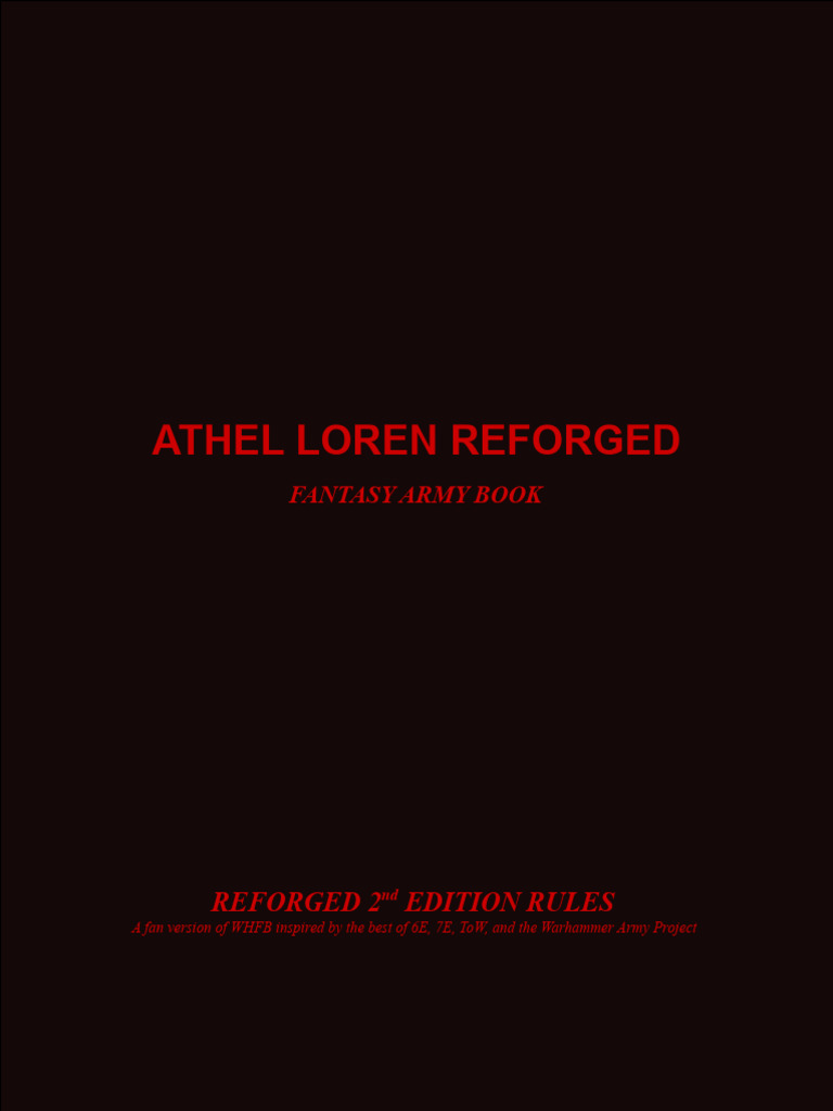 Athel Loren Reforged Army Book | PDF | Bow And Arrow | Elf (Dungeons ...