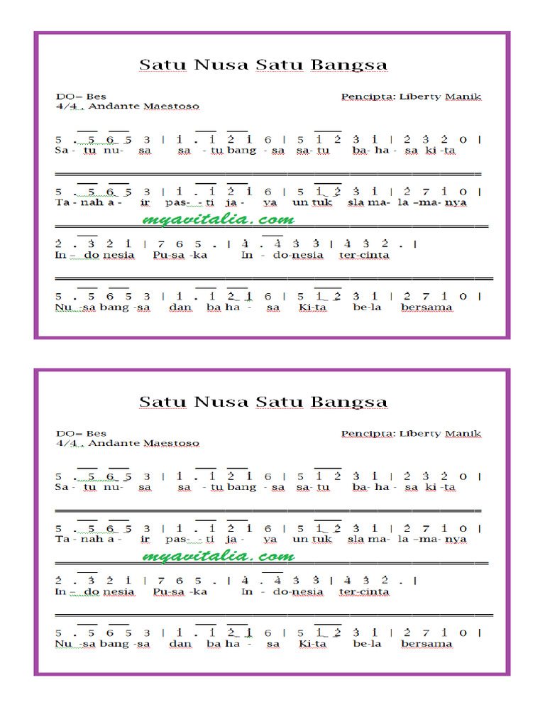 Satu Nusa Satu Bangsa | PDF
