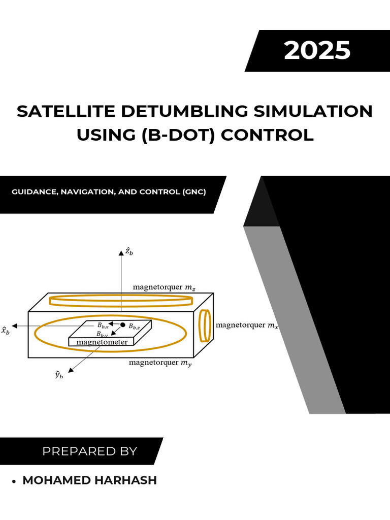 Satellite Detumbling Simulation Using (B-Dot) Control | PDF | Rotation ...