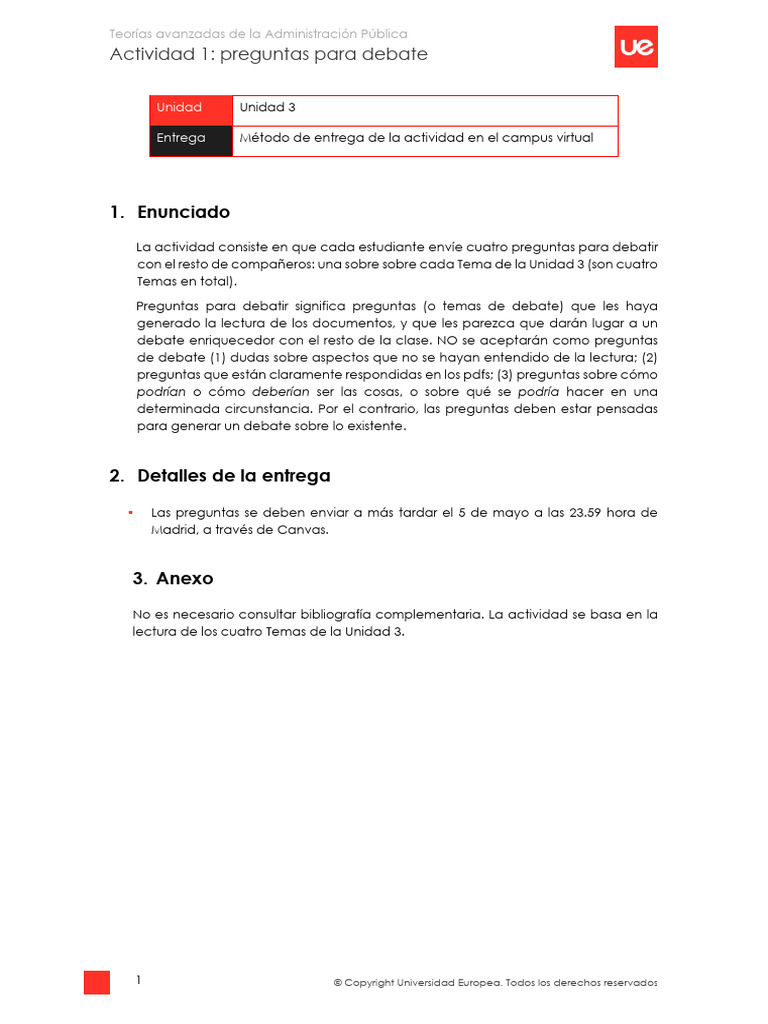 Modulo 1 Actividad 1 Unidad 3 | PDF