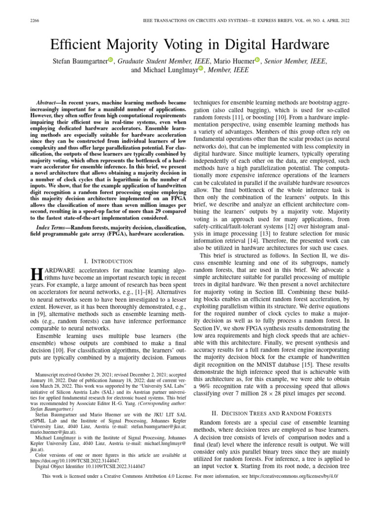 Efficient Majority Voting in Digital Hardware | PDF | Field Programmable Gate Array ...