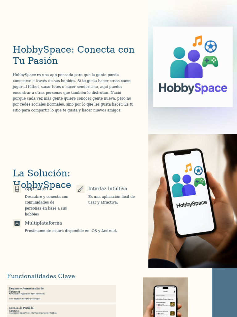 Conecta a través de tus Hobbies en HobbySpace | PDF | Aplicación movil ...