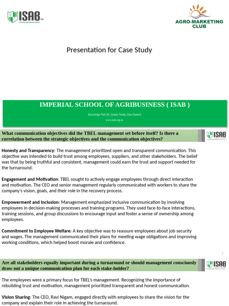 Vishleshan Case Study PPT Format | PDF | Communication | Motivation