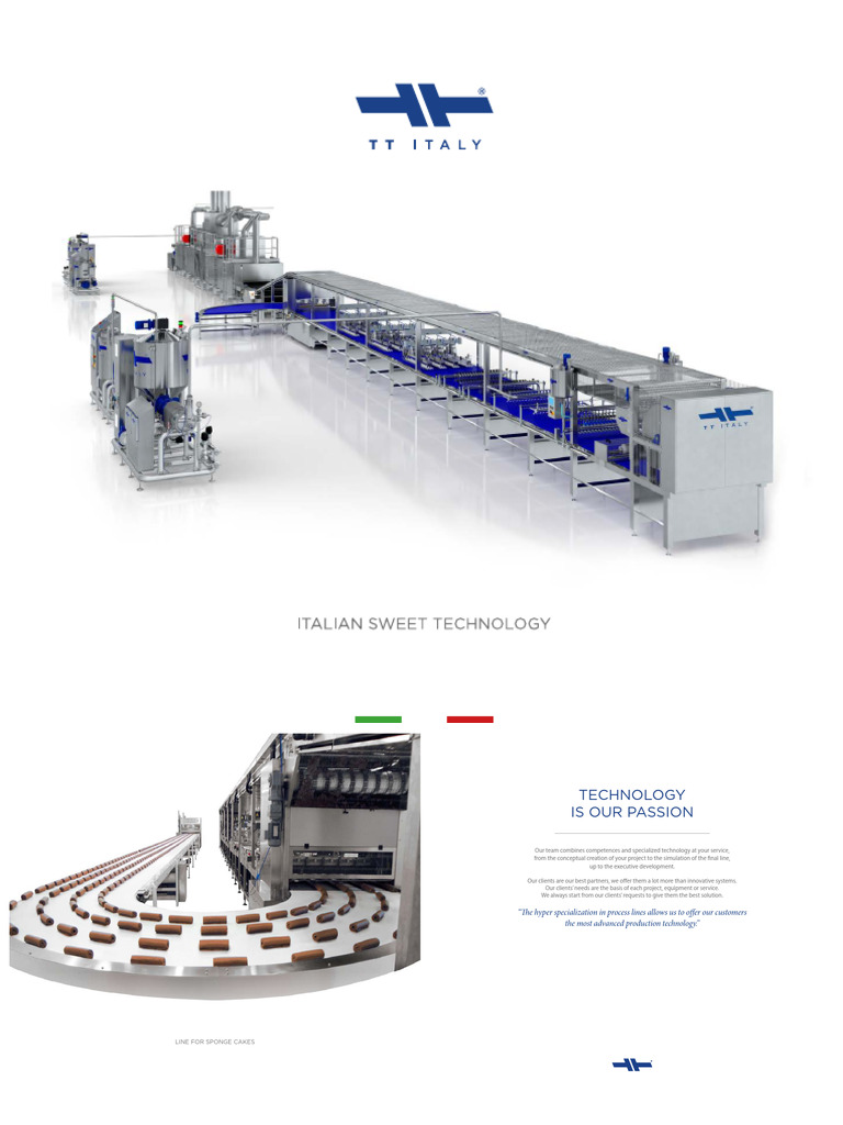 Sponge Cake Line TTITALY | PDF | Baking | Cakes