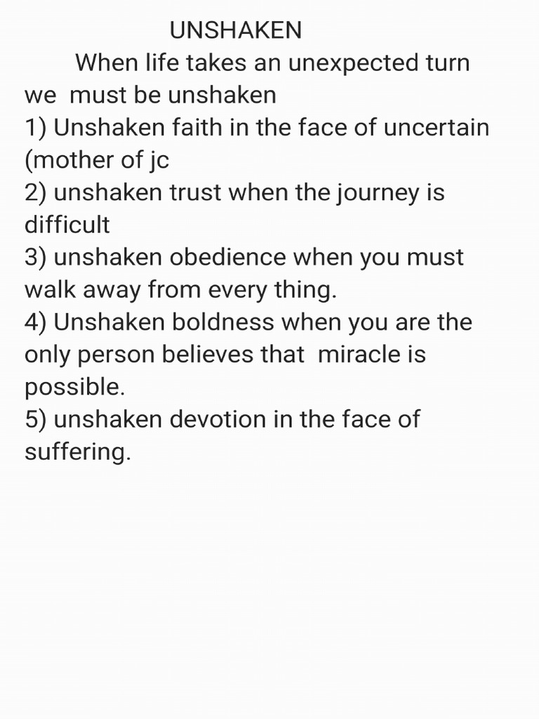Unshaken | PDF