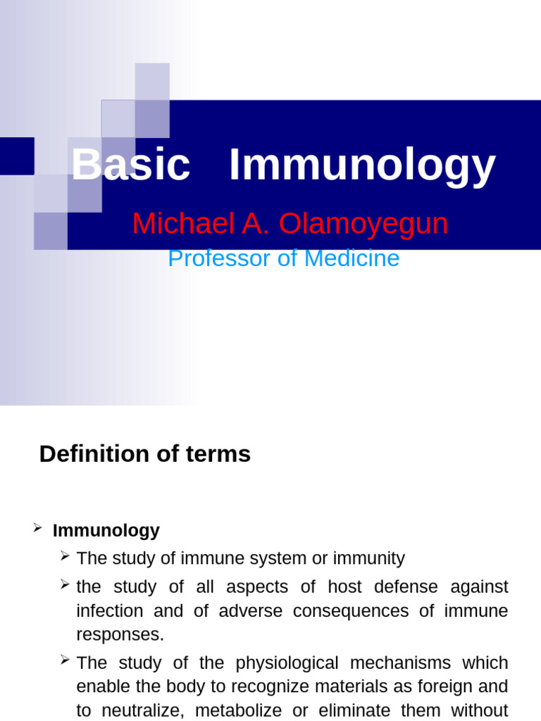 Basic Immunology Overview | PDF | Immune System | Adaptive Immune System