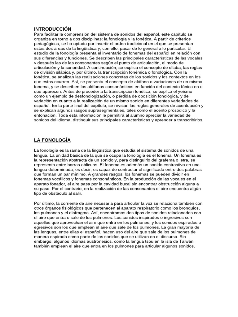 Punto y Modo Articulatorio | PDF | Fonología | Fonema