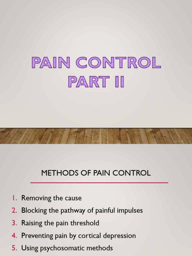 Pain Control Part 2 | PDF | Analgesic | Anesthesia