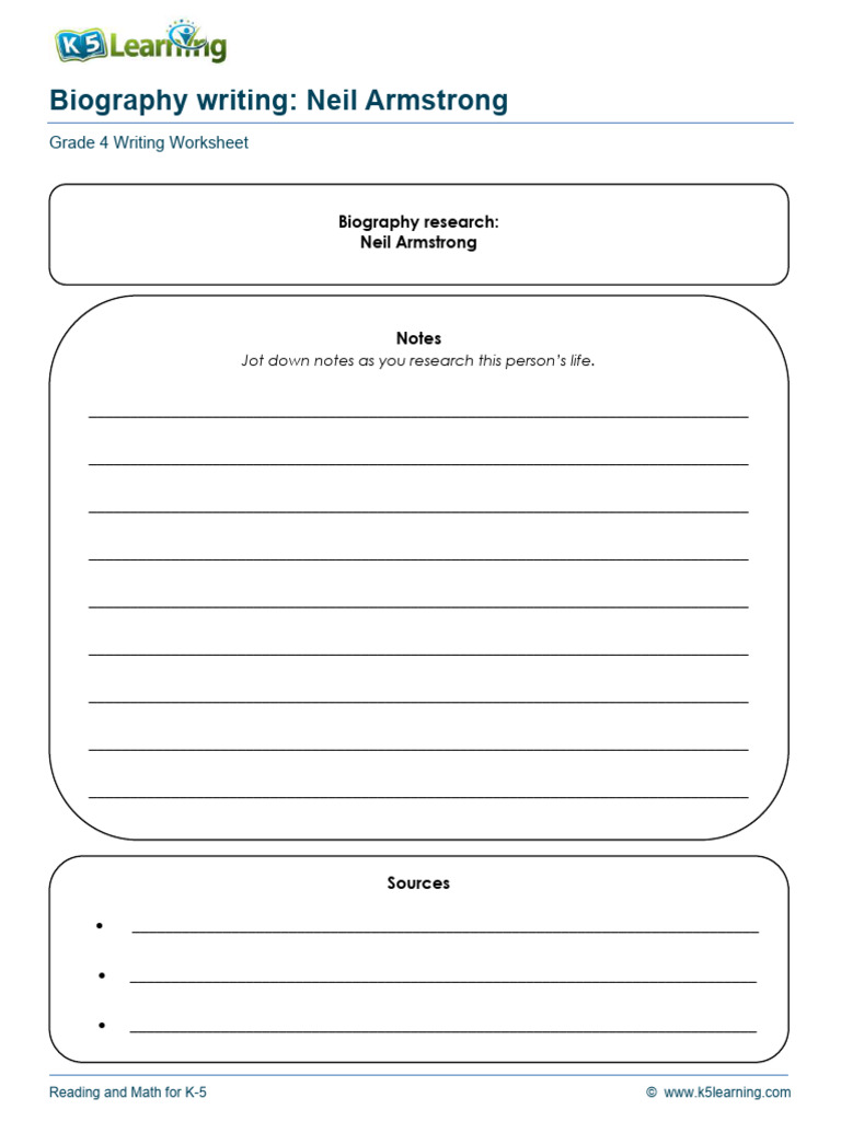 Grade 4 Biography Writing Pz6 | PDF