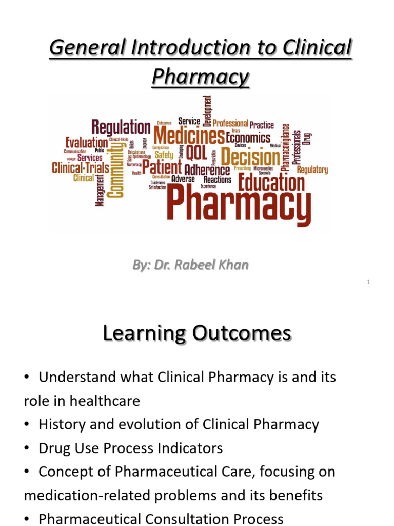 Introduction To Clinical Pharm | PDF | Pharmacy | Prescription Drugs