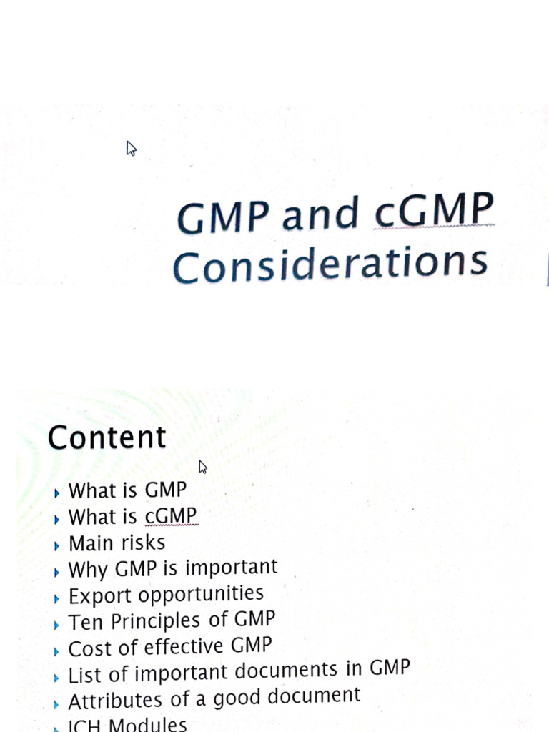 INTro of PQM 2nd Part GMP | PDF