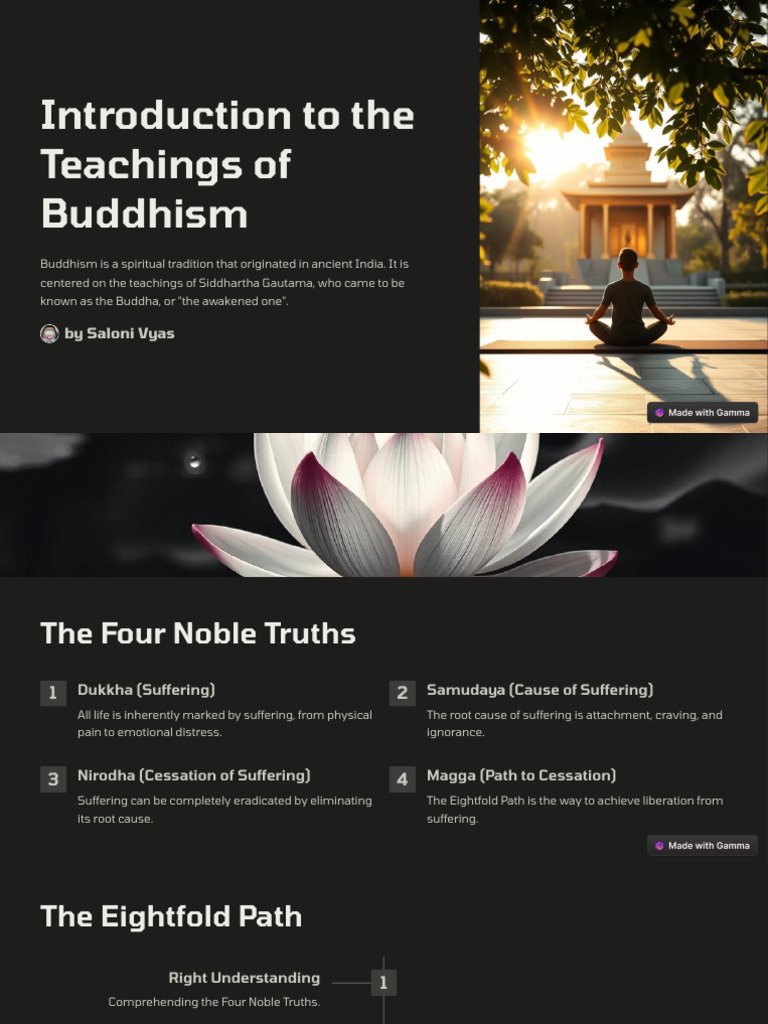 Introduction To The Teachings of Buddhism | PDF | Noble Eightfold Path ...