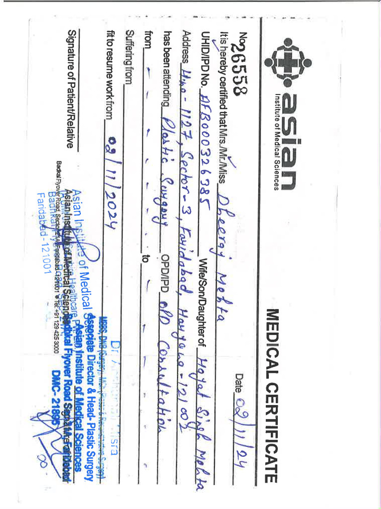 Fittness Certificate | PDF