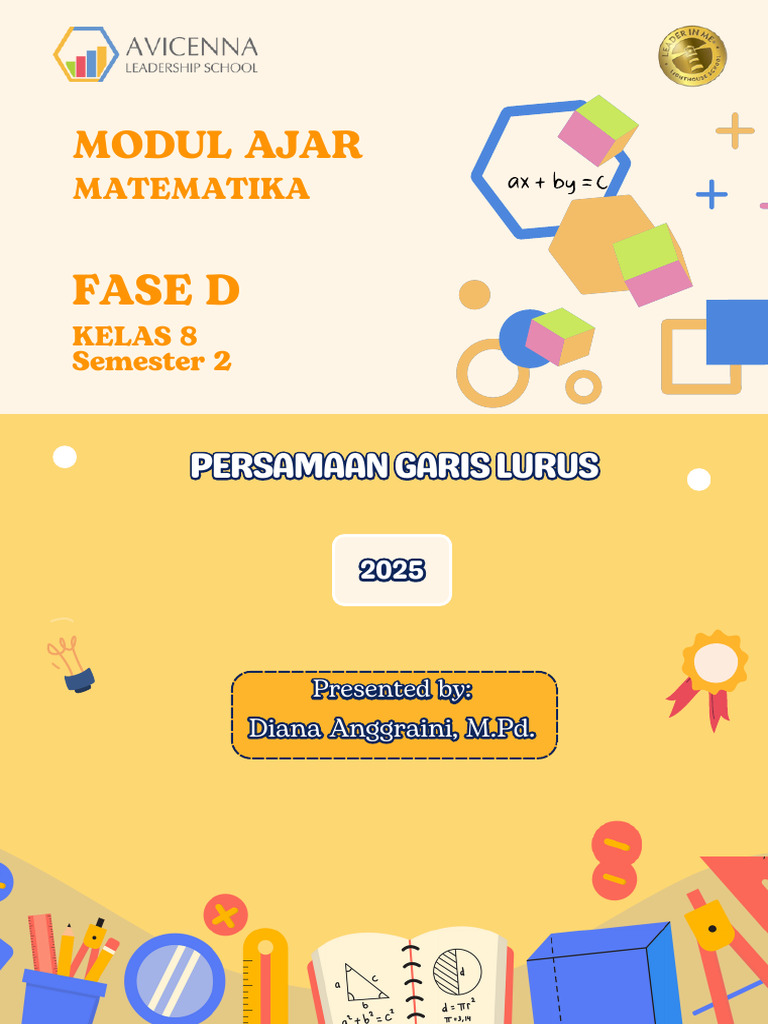 Modul Ajar Persamaan Garis Lurus | PDF