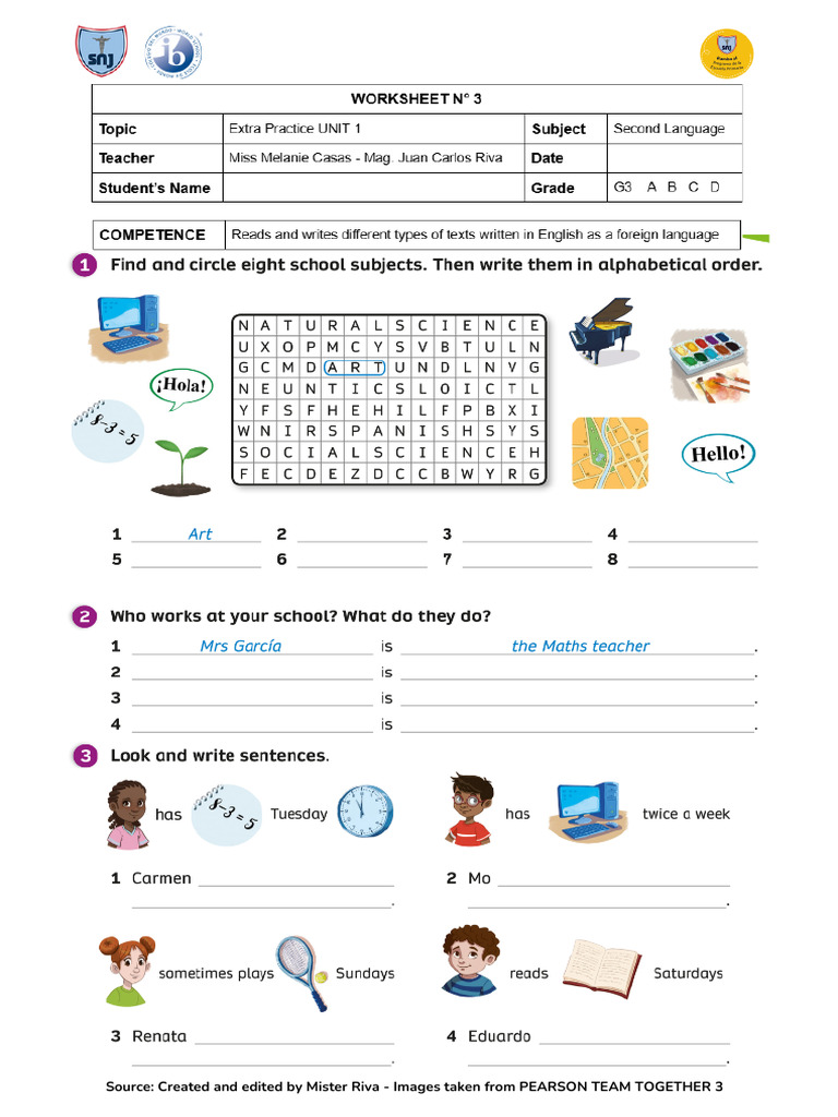 Worksheet 3 Second Language | PDF
