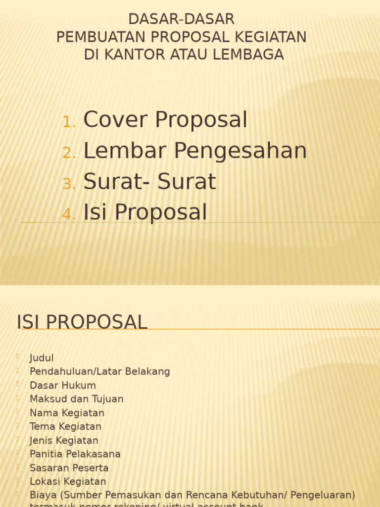 Dasar-Dasar Pembuatan Proposal | PDF